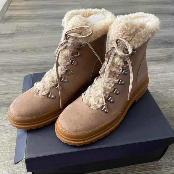 Splendid | Shoes | Splendid Yvonne Faux Shearling Lined Combat Boots ...